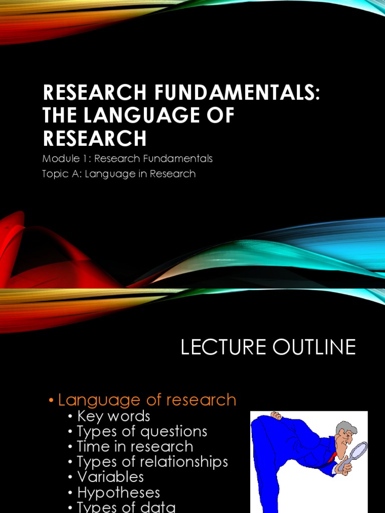 Module 1 Topic A Language in Research | PDF | Null Hypothesis | Hypothesis
