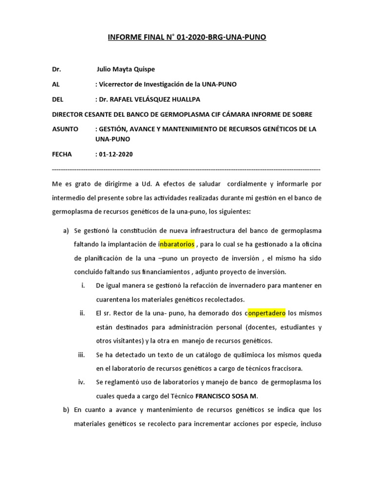 Informe Final N | PDF | Naturaleza | Business