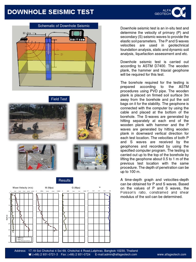 Brochure Downhole Seismic Test BB | PDF | Seismology | Geotechnical ...