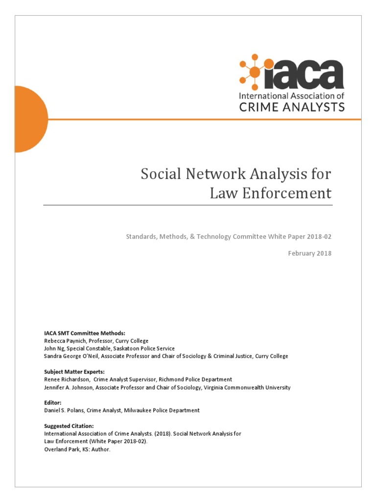 2018 - Social Networking Analysis For Law Enforcement | PDF | Social Network | Juvenile Delinquency