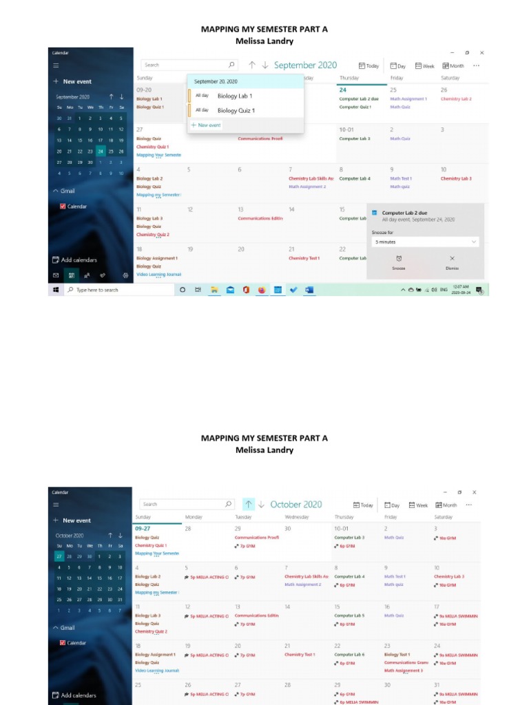 Mapping Your Semester Calendar | PDF