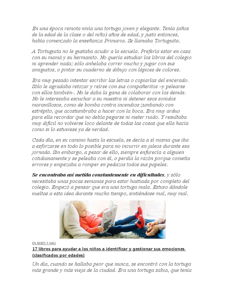 En Una Época Remota Vivía Una Tortuga Joven y Elegante | PDF