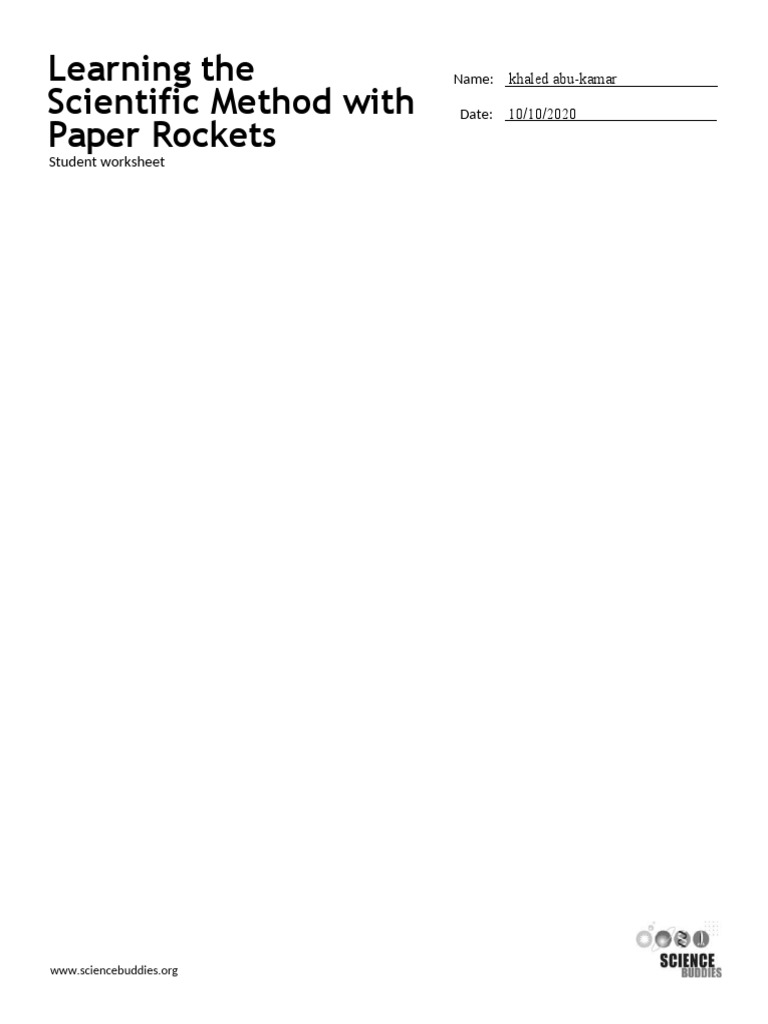 Worksheet-Scientific-Method-Rocket-Converted (Answers) | PDF | Rocket ...