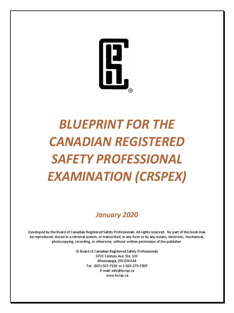 BCRSP CRSPExaminationBlueprint 2020 | PDF | Competence (Human Resources ...