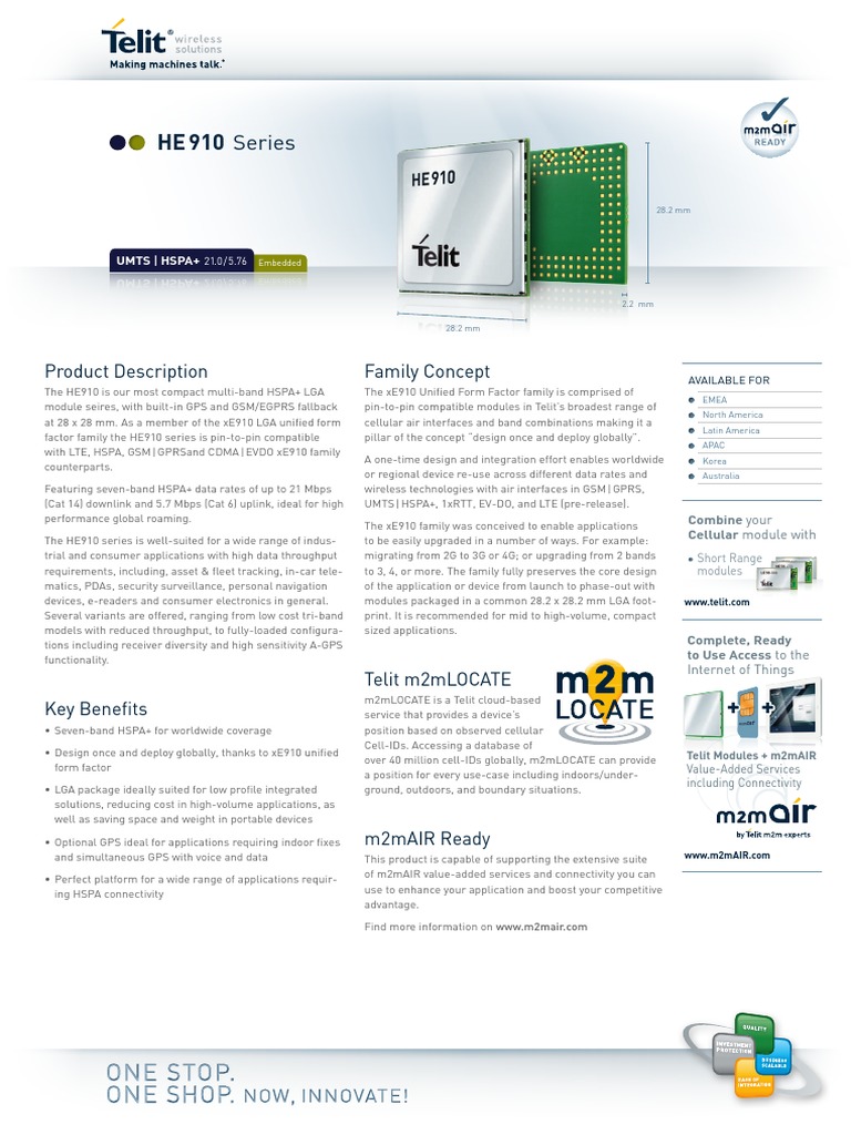 HE 910 Series: Product Description Family Concept | PDF | Lte ...