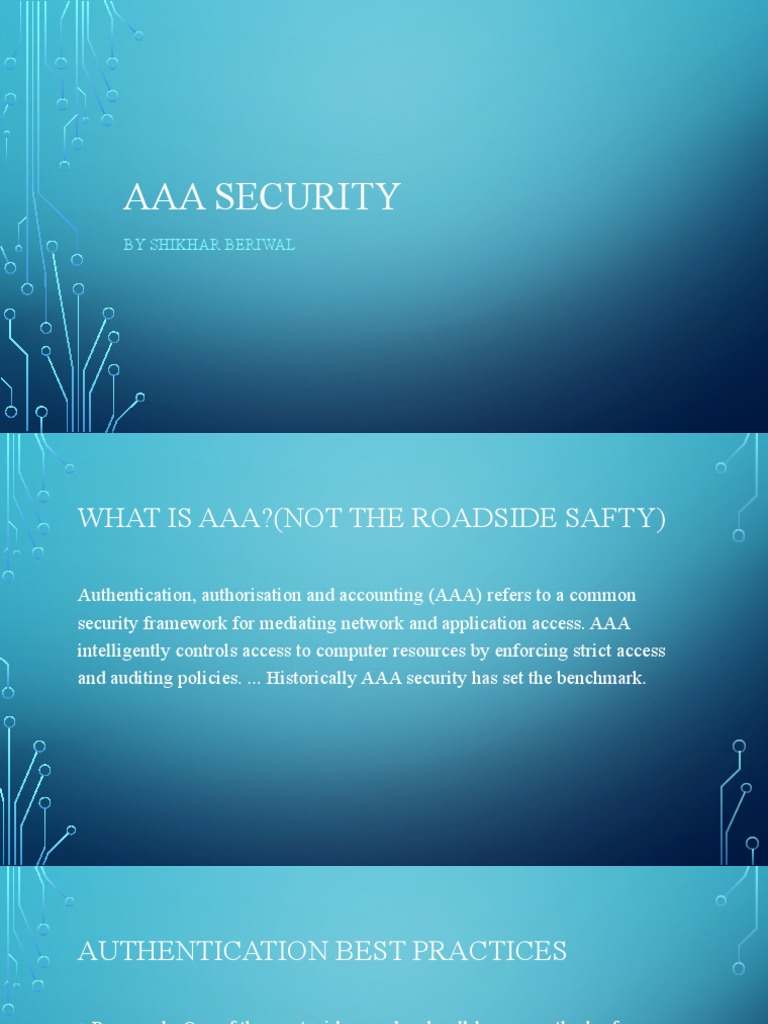 Aaa Security | PDF