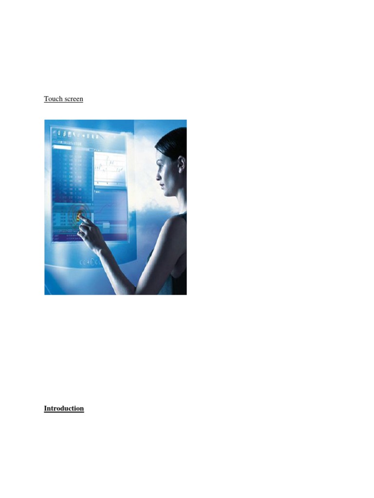 Touch Screen | PDF | Touchscreen | Electrical Engineering