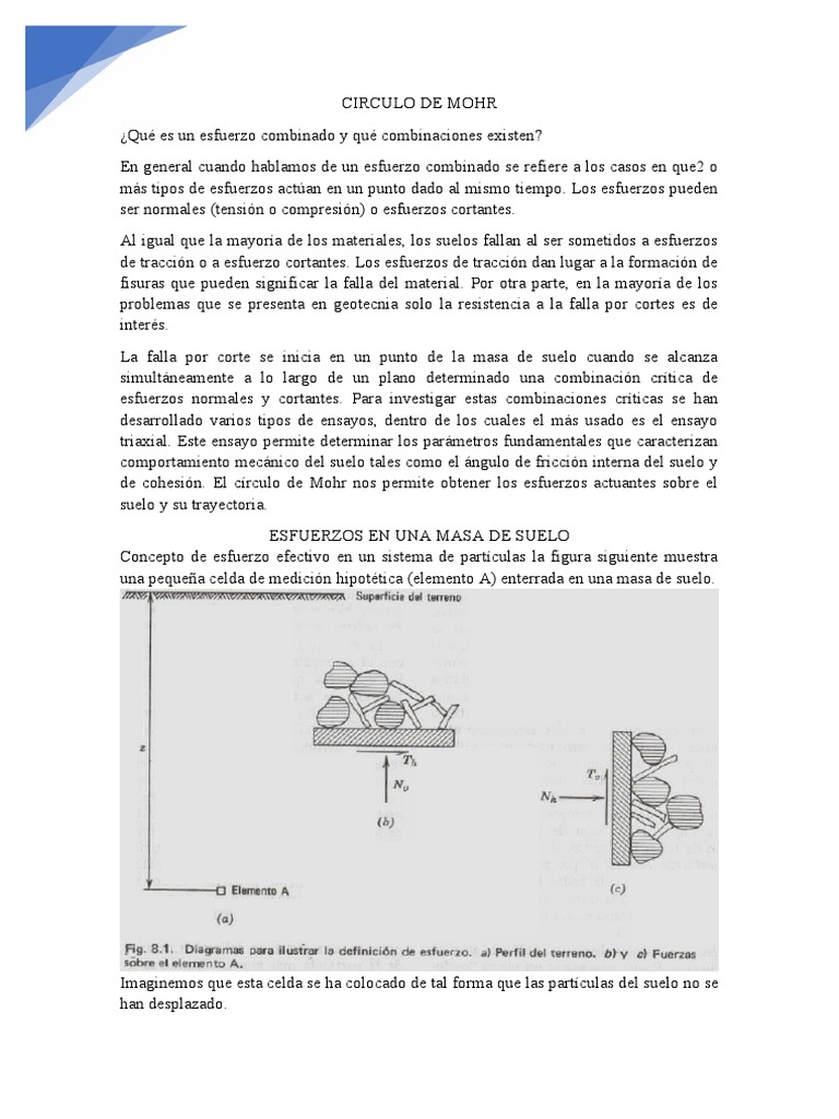 Circulo de Mohr | PDF | Estrés (Mecánica) | Esfuerzo cortante