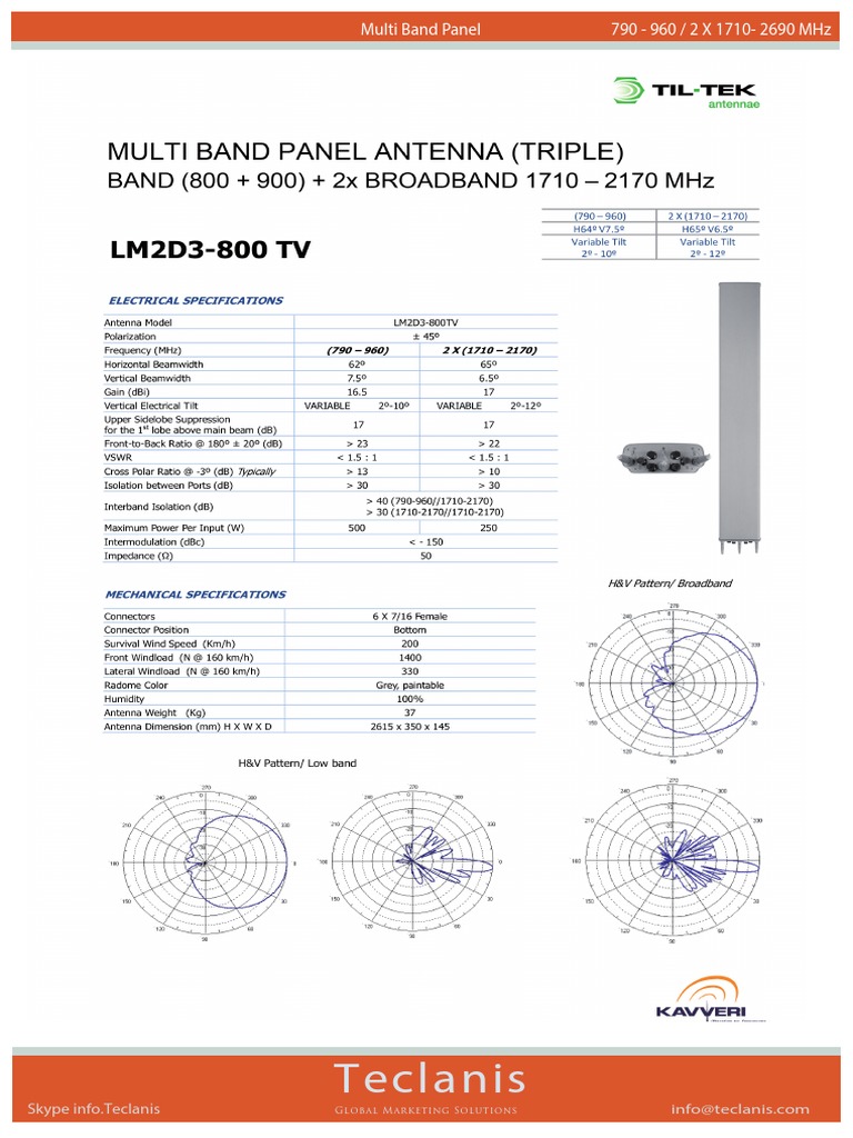 Datasheet Rymsa (Til-Teck) LM2D3-800TV | PDF