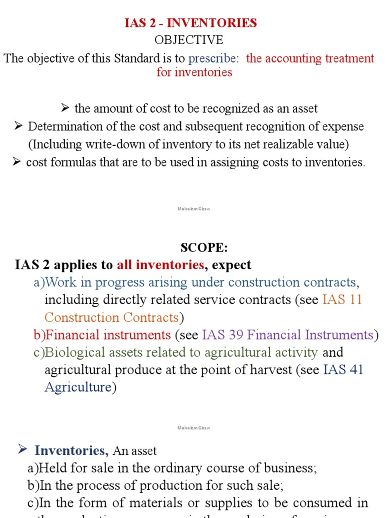 IAS 2: Inventory Accounting Standards | PDF | Inventory | Financial ...