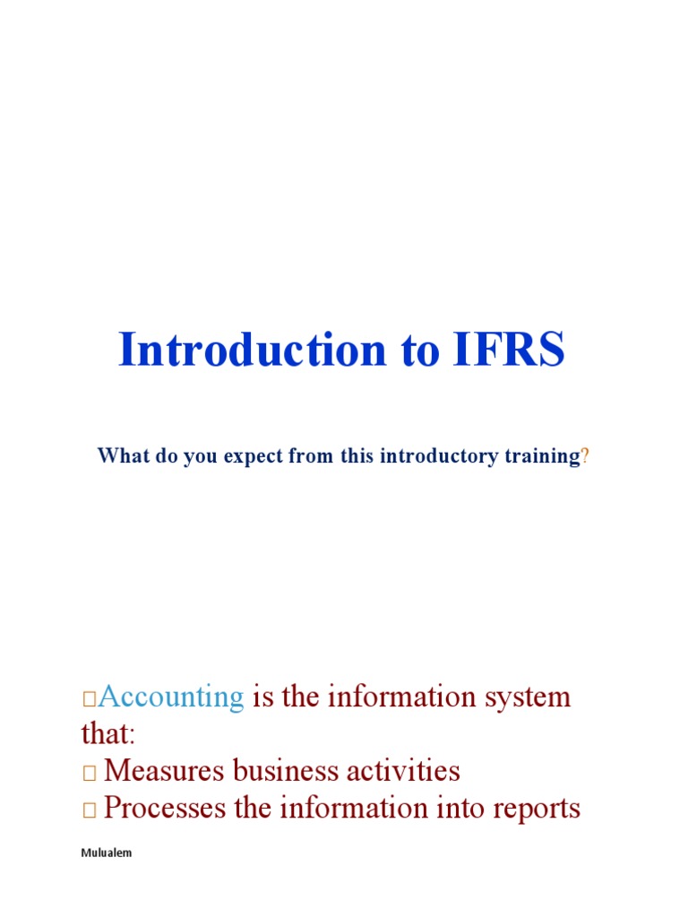 Introduction To IFRS: Accounting | PDF | International Financial ...
