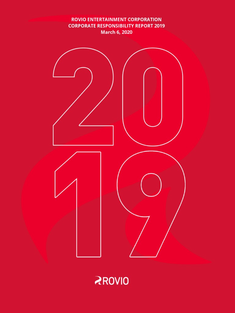 Rovio CSR Report 2019 | PDF | Carbon Offset | Corporate Social ...