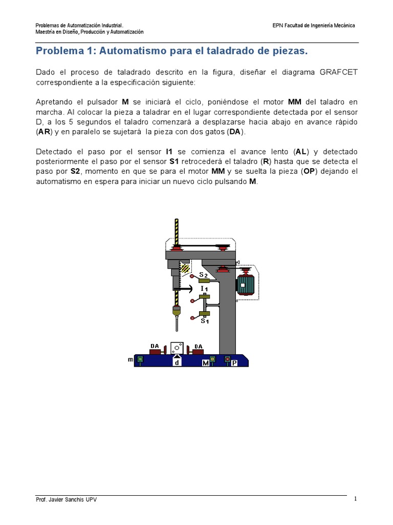 7.1 Problemas - Grafcet - Tarea PDF | PDF | Automatización | Science