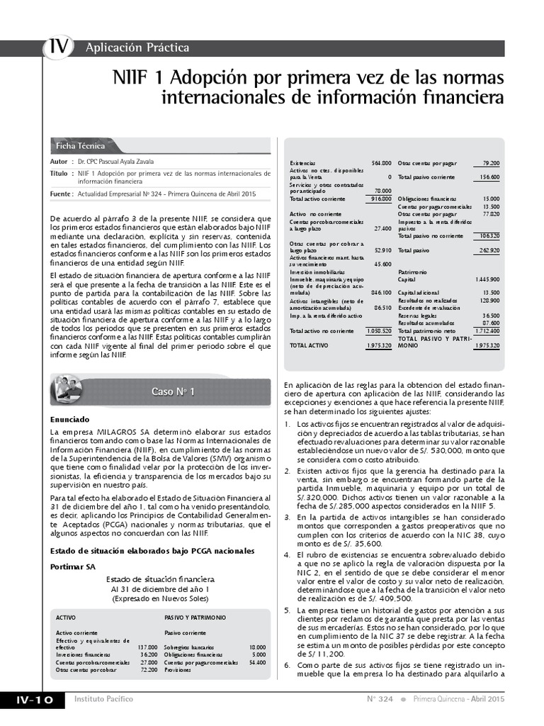 Peru Contable Niif 1 PDF | PDF | normas internacionales de INFORMACION ...