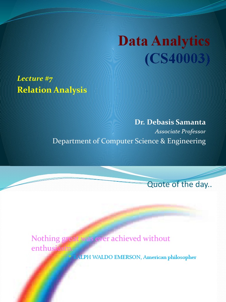 Data Analytics: Relation Analysis | PDF | Regression Analysis ...
