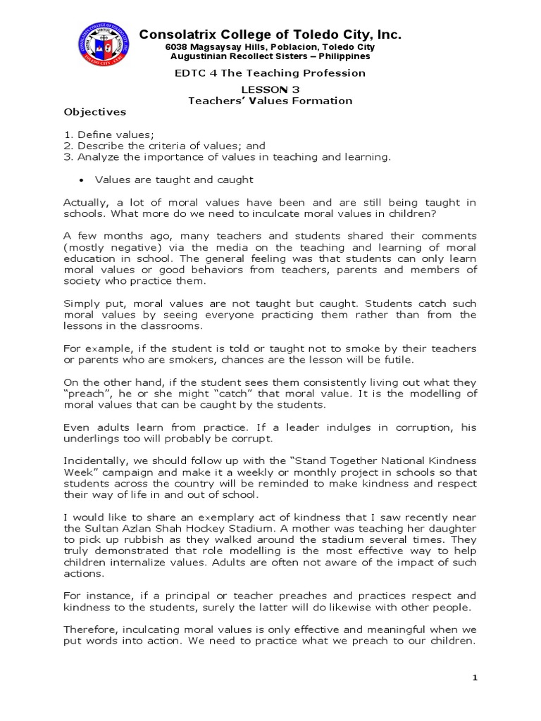 Consolatrix College of Toledo City, Inc.: EDTC 4 The Teaching ...