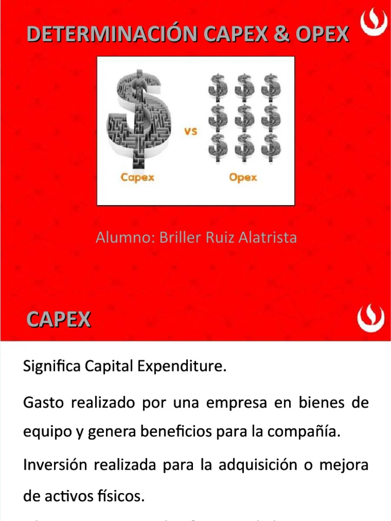 CAPEX y OPEX: Definición y Ejemplos | PDF | Gastos de capital | Inversiones