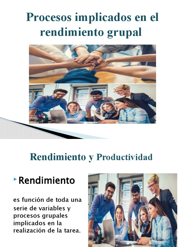 Rendimiento grupal y productividad efectiva | PDF | Motivación | Motivacional
