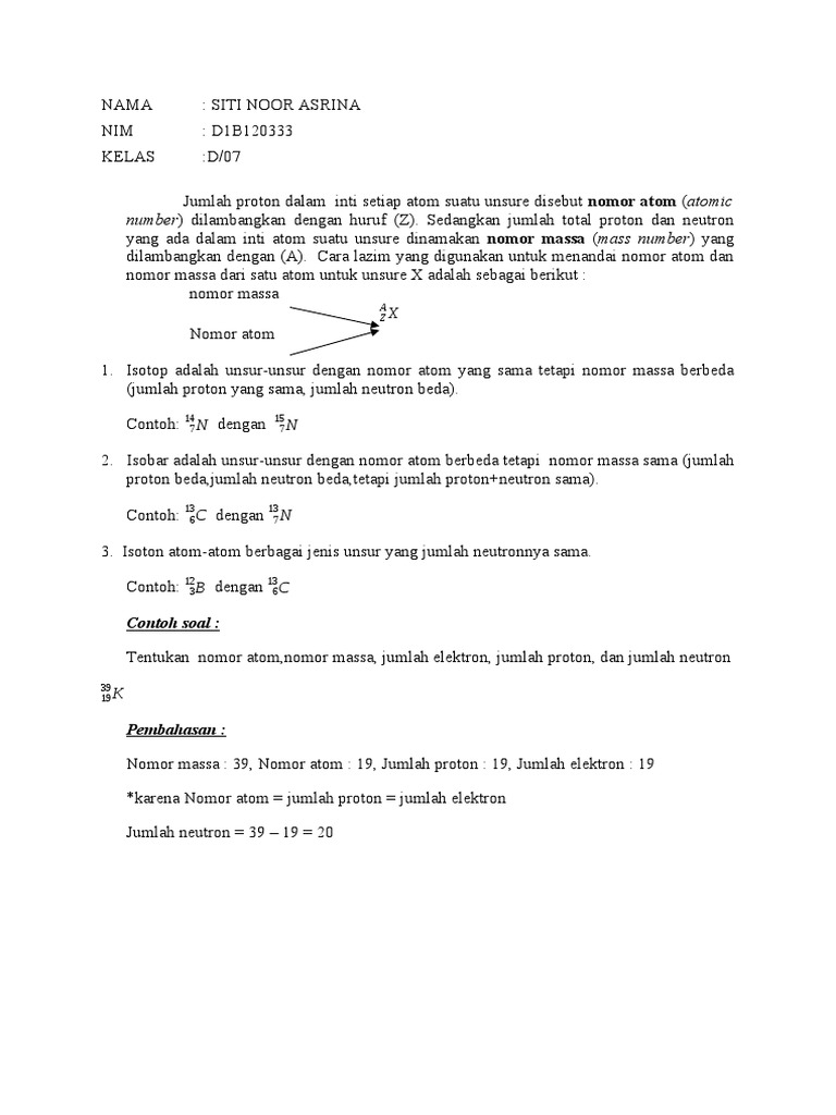 Isotop, Isobar Dan Isoton | PDF