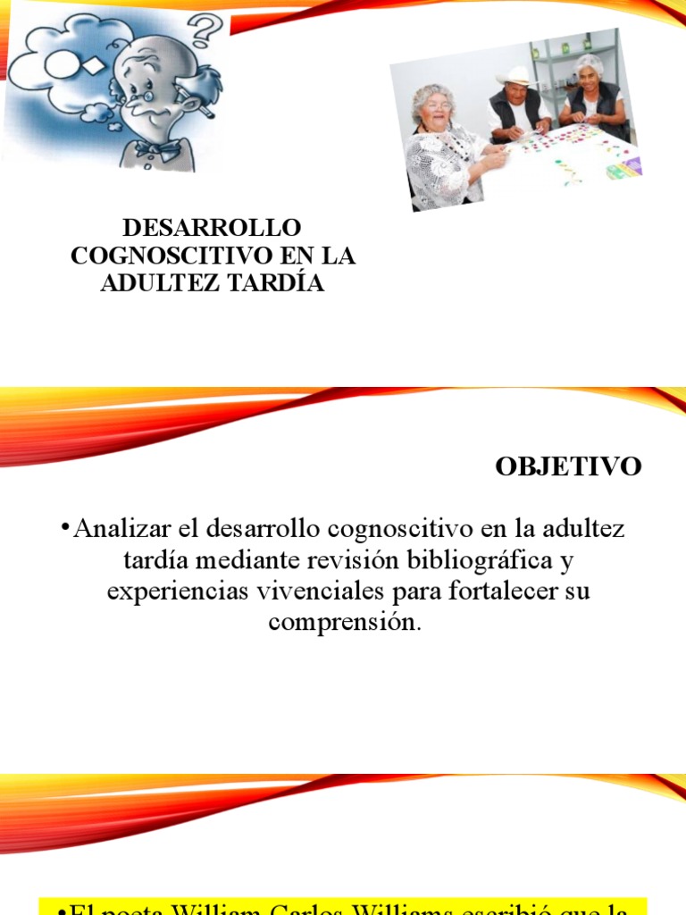 10 Desarrollo Cognoscitivo Edad Adulta Tardía | PDF | Memoria | Adultos