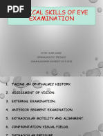 Eye Examination: OSCE Checklist | PDF | Clinical Medicine | Eye