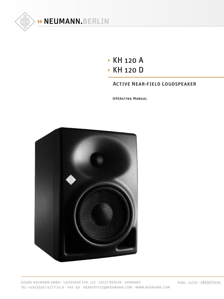 KH 120 A KH 120 D: Active Near-Field Loudspeaker | PDF | Loudspeaker ...