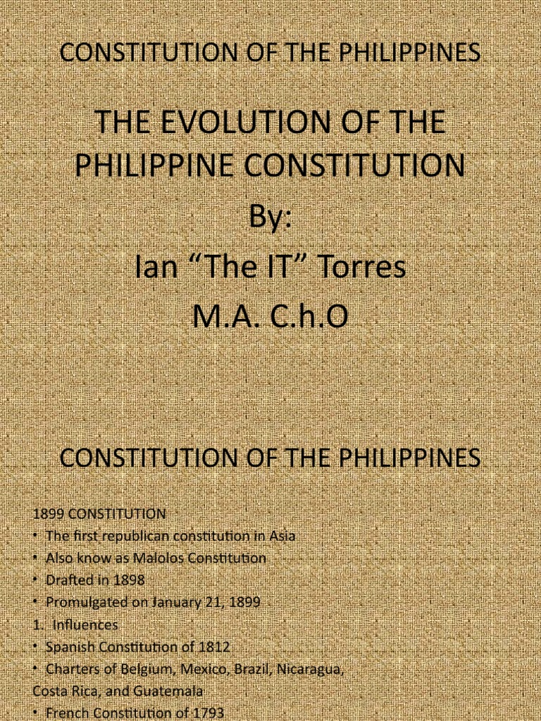 Evolution of the Philippine Constitution | PDF | President Of The ...