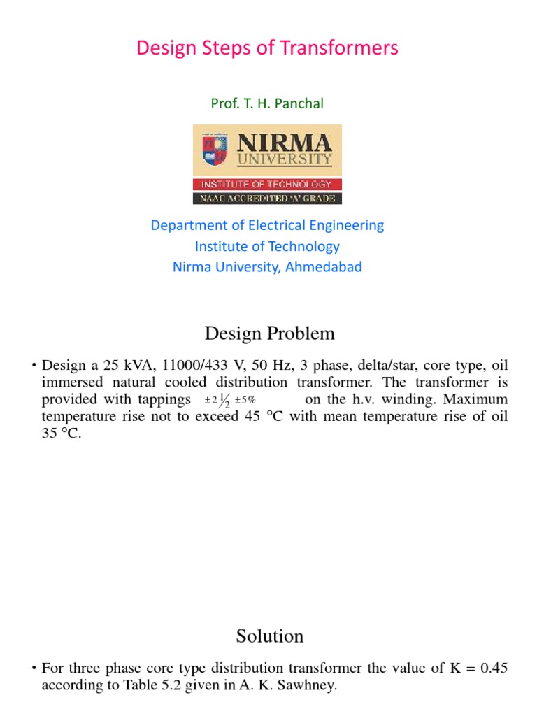 Transformer Design for Engineers | PDF | Transformer | Electricity