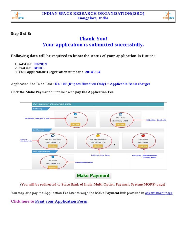 Thank You! Your Application Is Submitted Successfully.: Indian Space ...