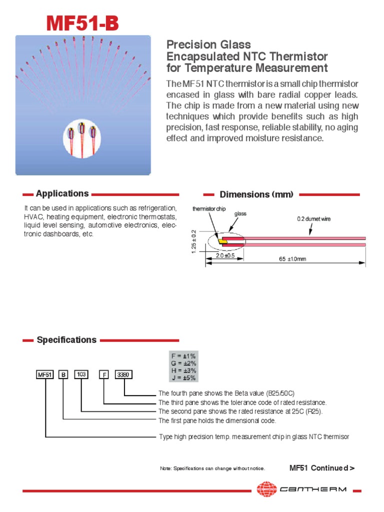 Precision Glass Encapsulated NTC Thermistor For Temperature Measurement ...