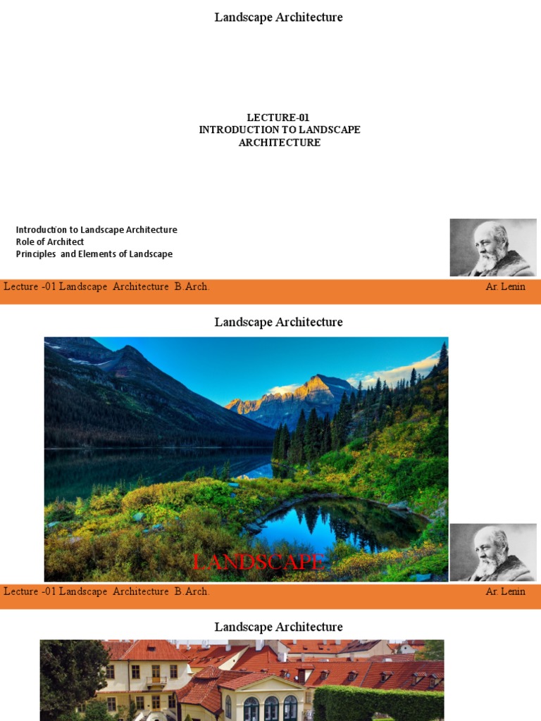 Landscape Architecture - 01 INTRODUCTION | PDF | Landscape | Landscape ...