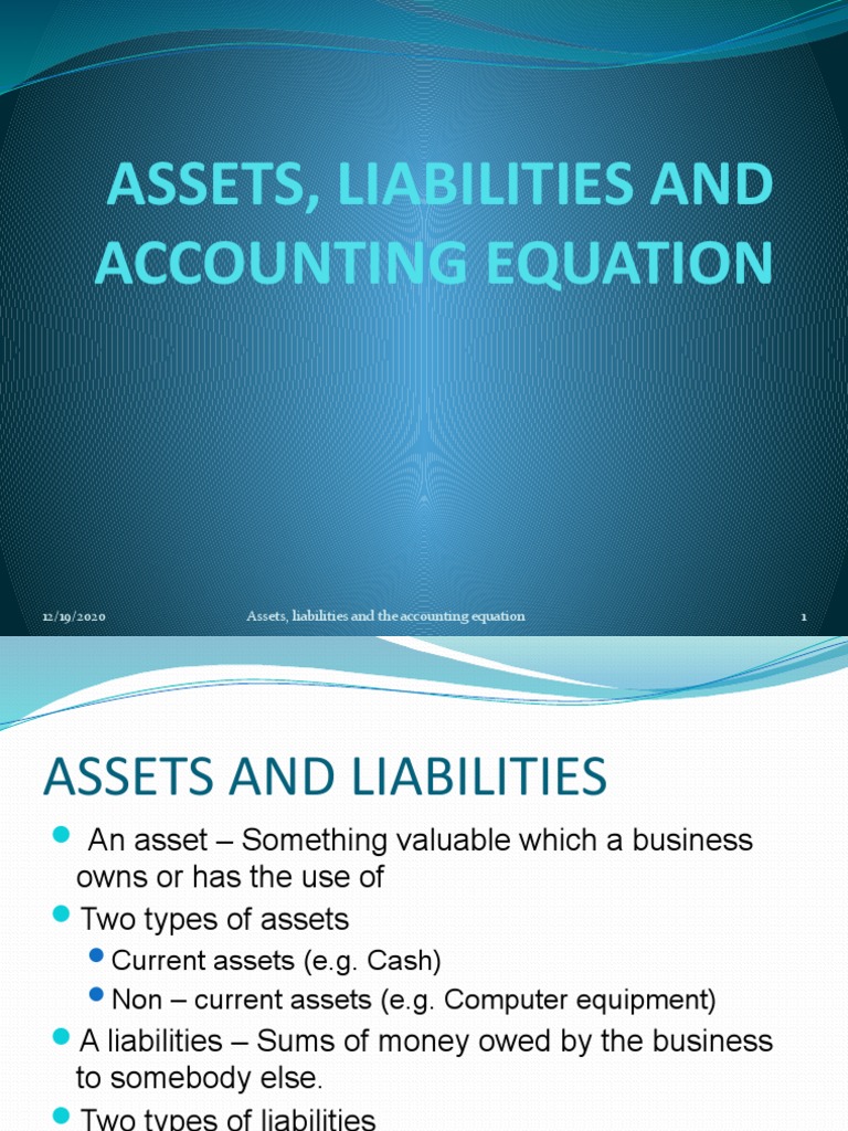 2 Assets, Liabilities and The Accounting Equation | PDF | Debits And ...