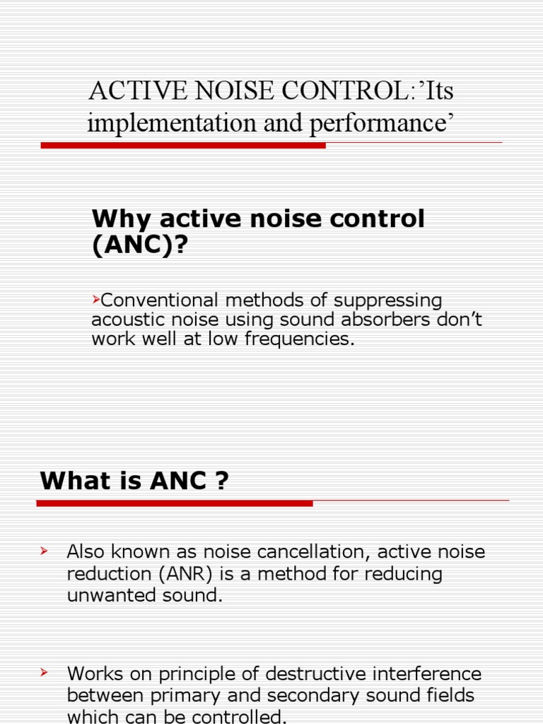 Active Noise Control | PDF