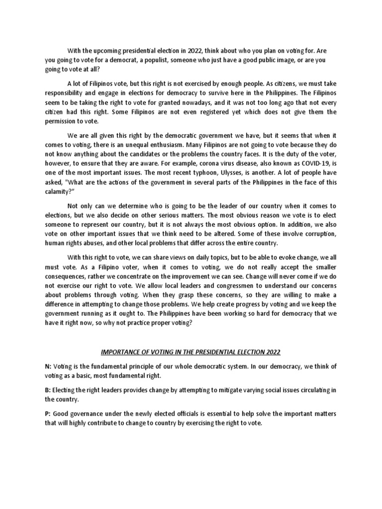 Persuasive Speech | PDF | Voting | Democracy