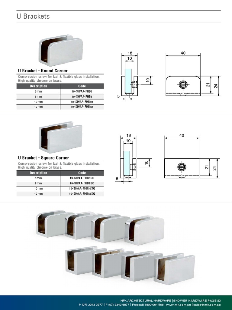 U Brackets: U Bracket - Round Corner | PDF