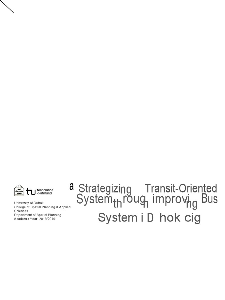 Graduation Thesis Strategizing A Transit | PDF | Public Transport | Bus