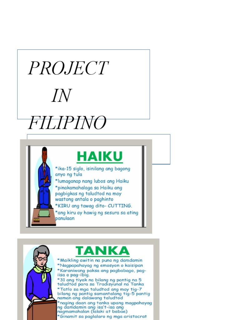 Project IN Filipino: Grade: 9 Zeal Teacher: Billy Bj. Ramirez | PDF