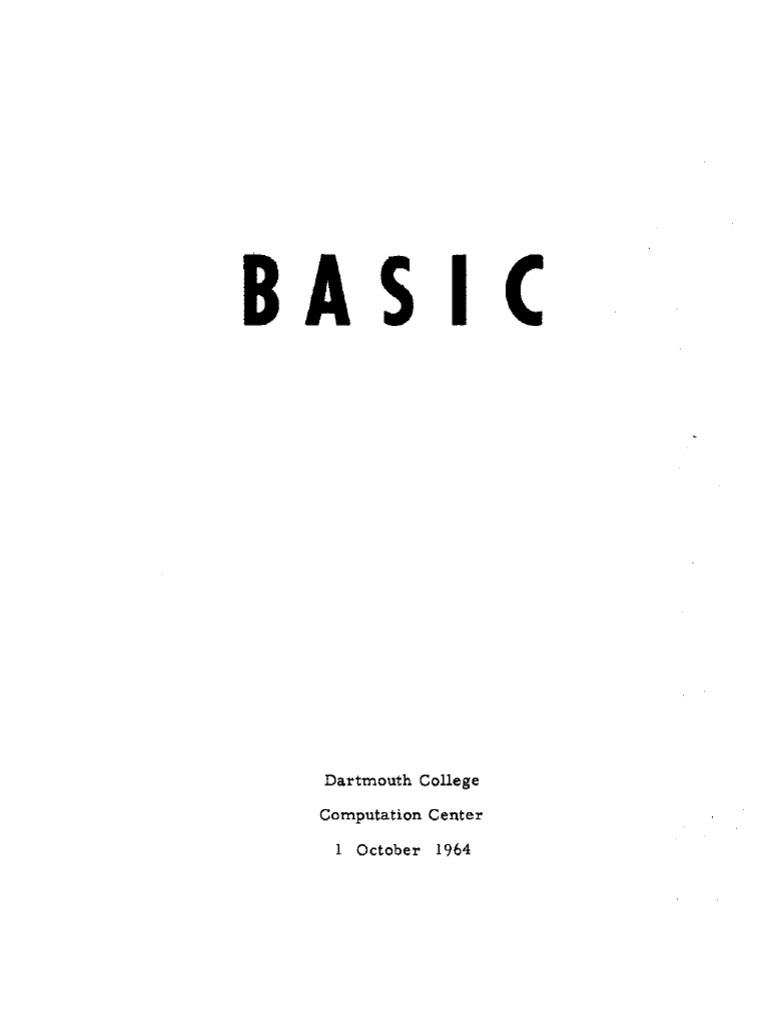 Basic (1964) | Download Free PDF | Computer Keyboard | Teaching Mathematics