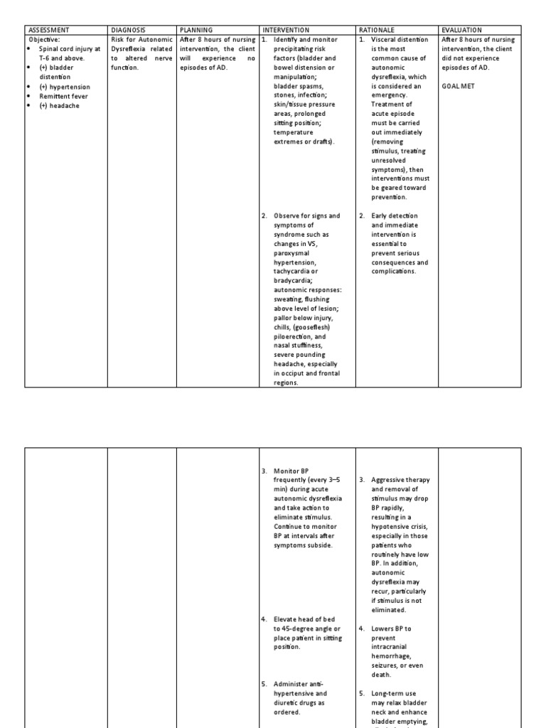 NCP-Spinal Cord Injury | PDF | Neurology | Neurological Disorders