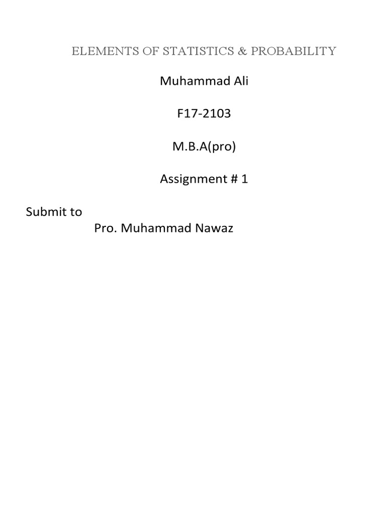 Elements of Statistics | PDF | Statistics | Teaching Mathematics
