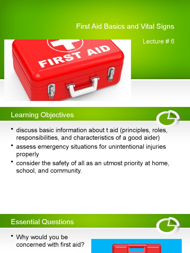HEALTH 9 - Lecture 6 First Aid Basics and Vital Signs | Download Free ...