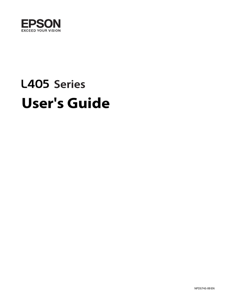 Epson L405 Manual | PDF | Wireless Access Point | Wi Fi