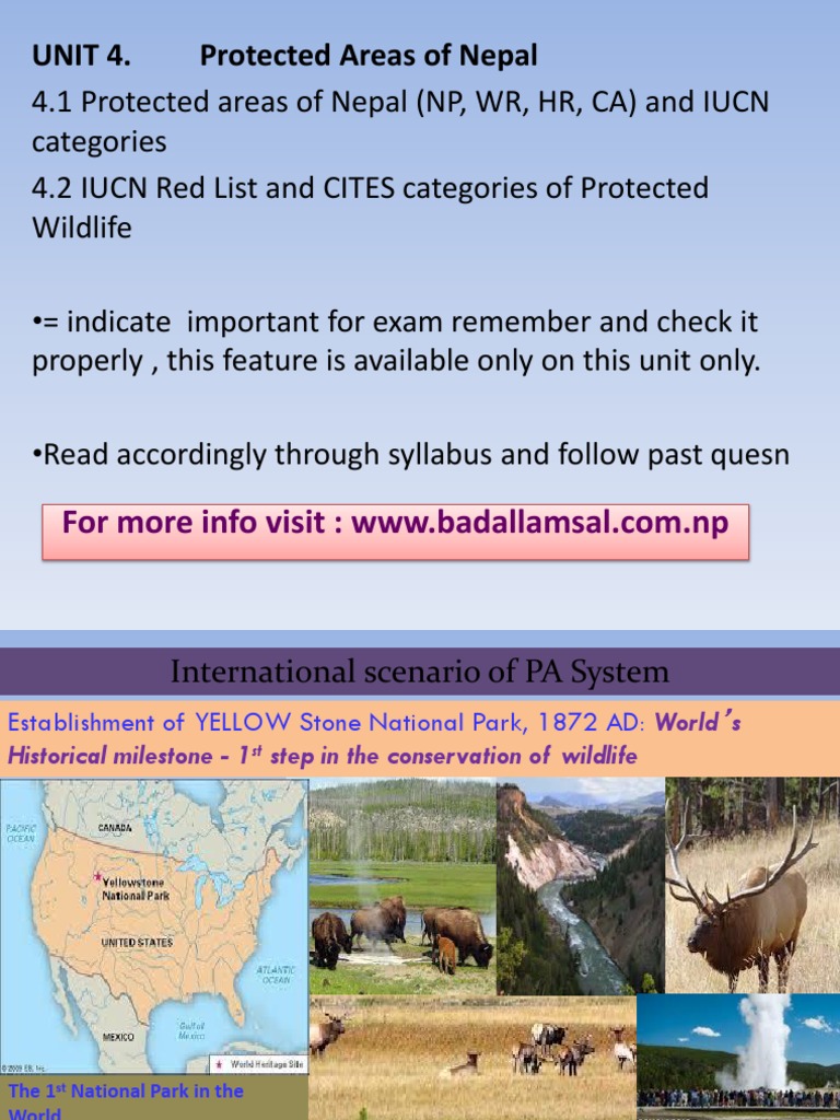 Biodiversity and Ecotourism Unit 4 | PDF | Protected Area | Cites