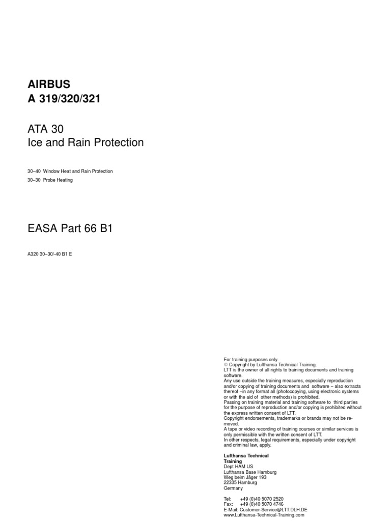 A320 30 Rain and Ice Protection | PDF | Aircraft | Aviation
