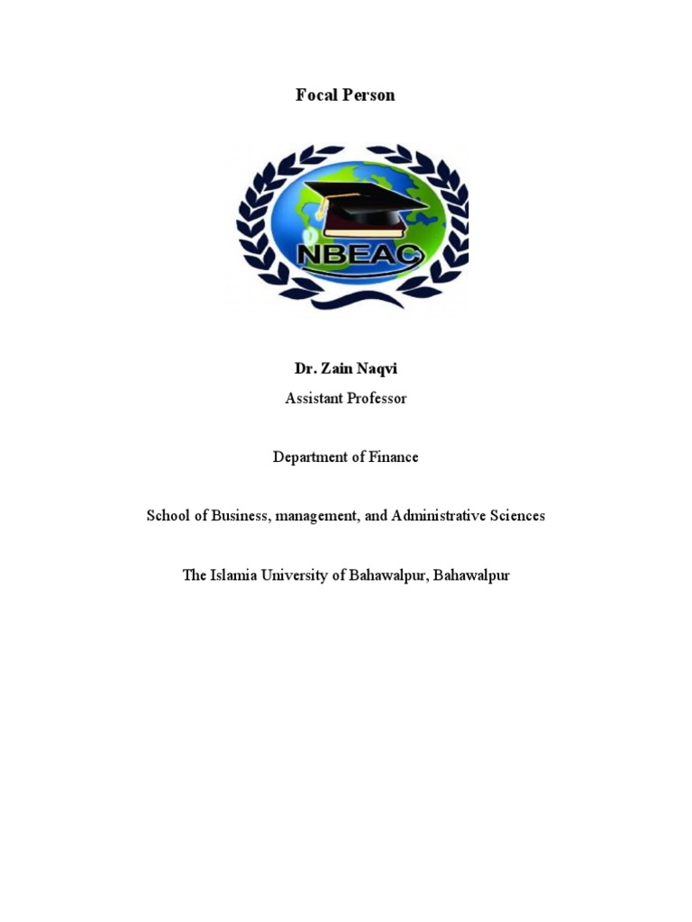Focal Person: Assistant Professor | PDF