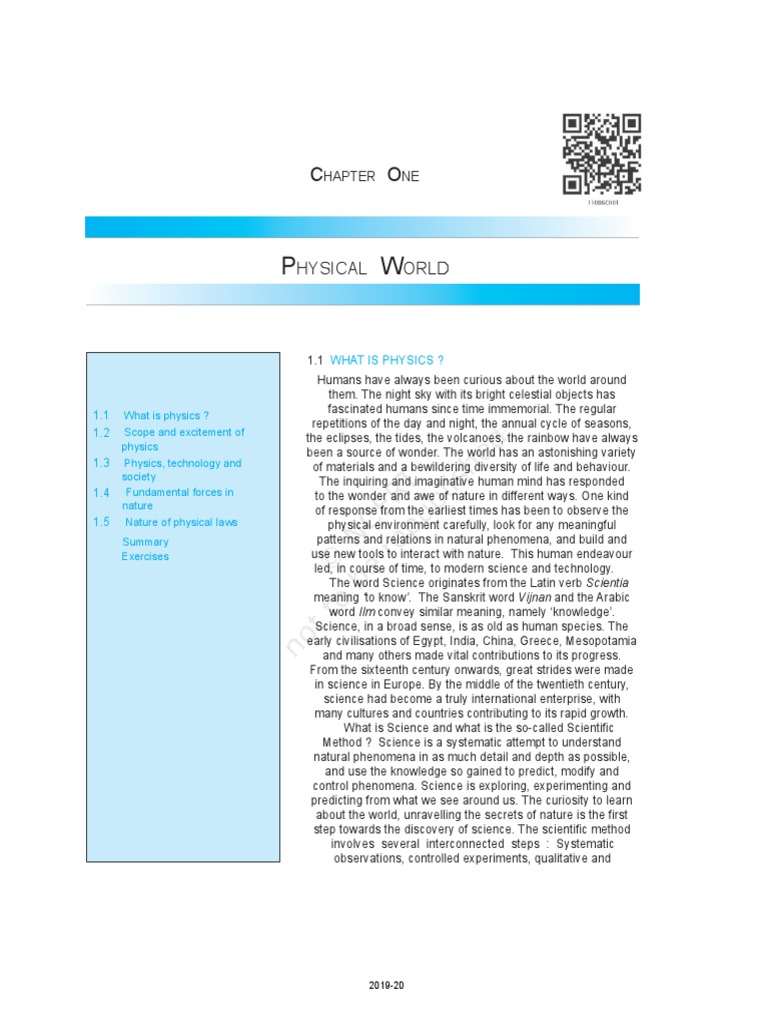 ch1 Physical World | PDF | Nuclear Physics | Force