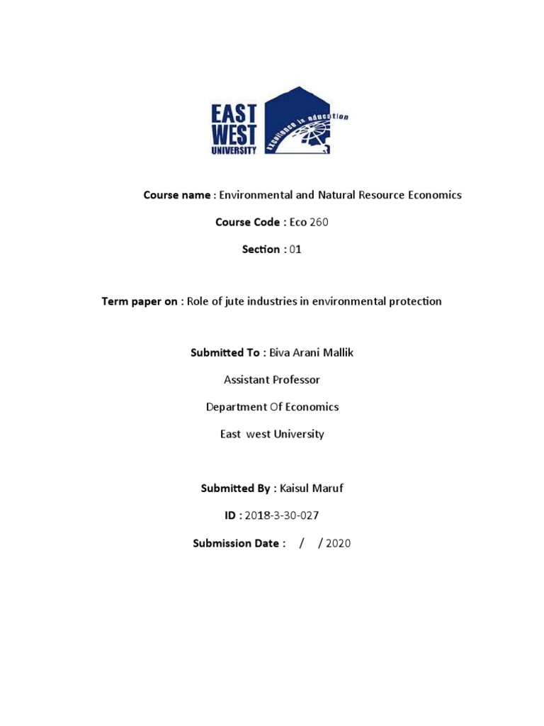 Role of Jute Industries in Environmental Protection | PDF | Jute ...