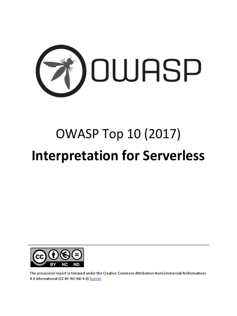 OWASP Top 10 Serverless Interpretation en | PDF | Vulnerability (Computing) | Cloud Computing