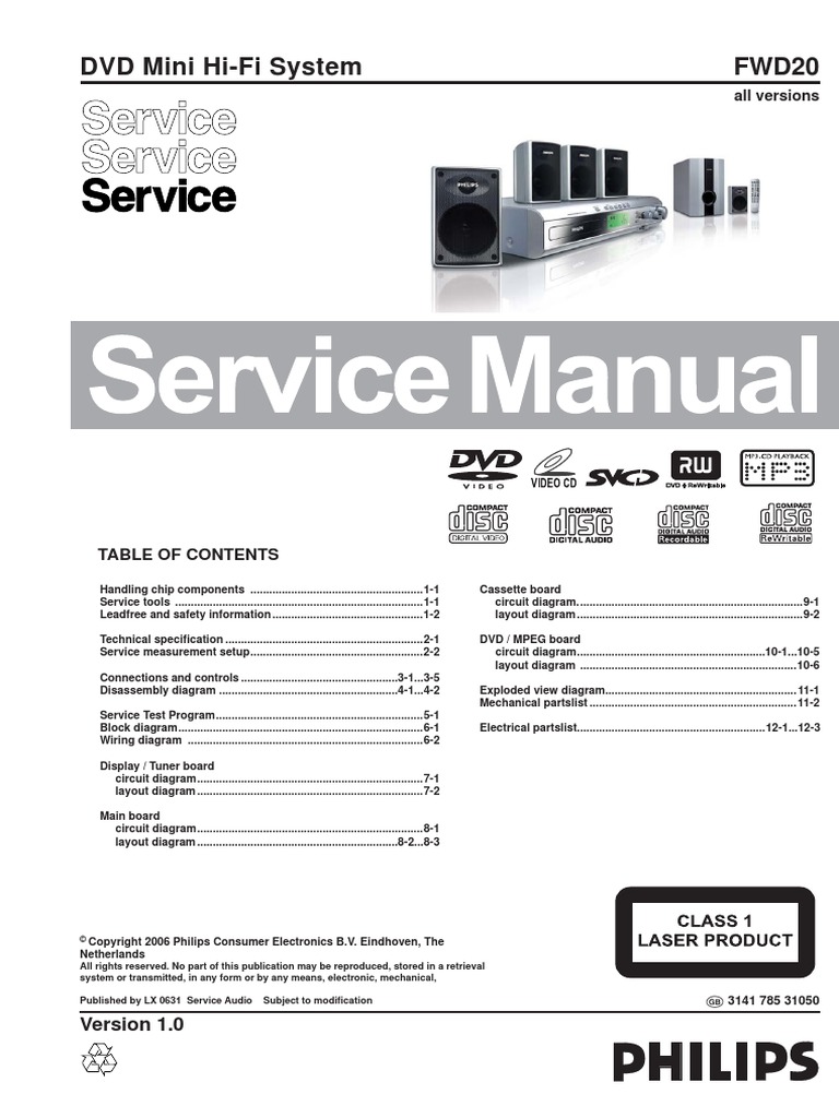 Philips FWD 20 Service Manual | PDF | Personal Computers | Manufactured ...