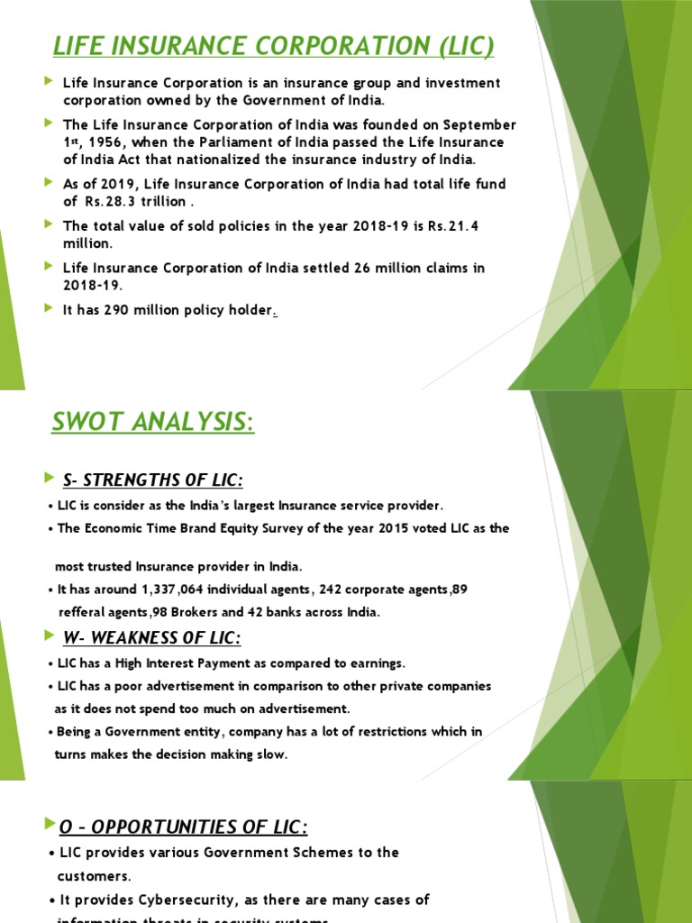 LIC Swot Analysis | PDF